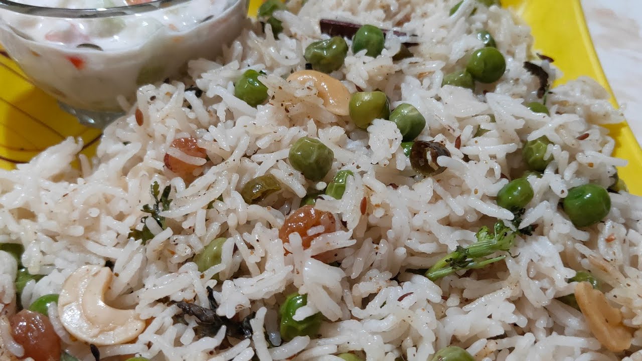 ಬಟಾಣಿ ಪಲಾವ್/Green peas pulao. Matar pulao recipe/Vatana pulao./Vaishali ...