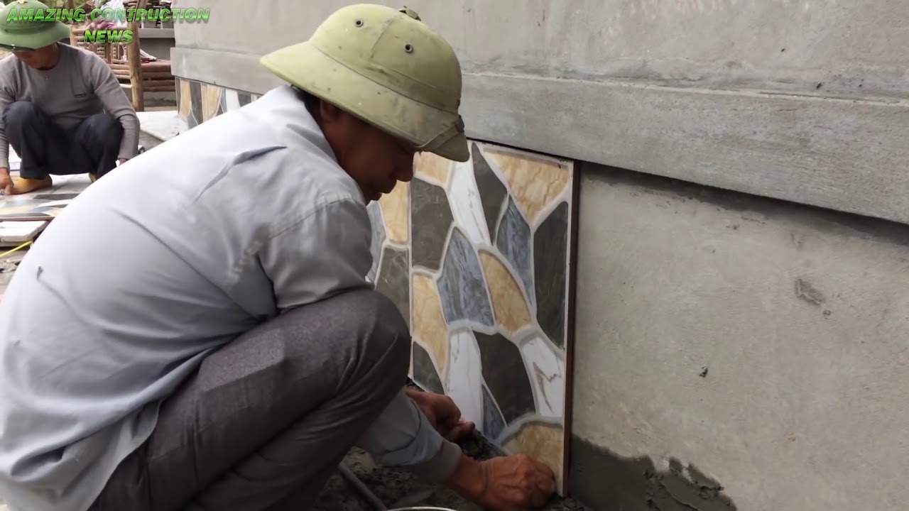 Techniques Build For Installing Fake Stone Tiles On House foundations ...