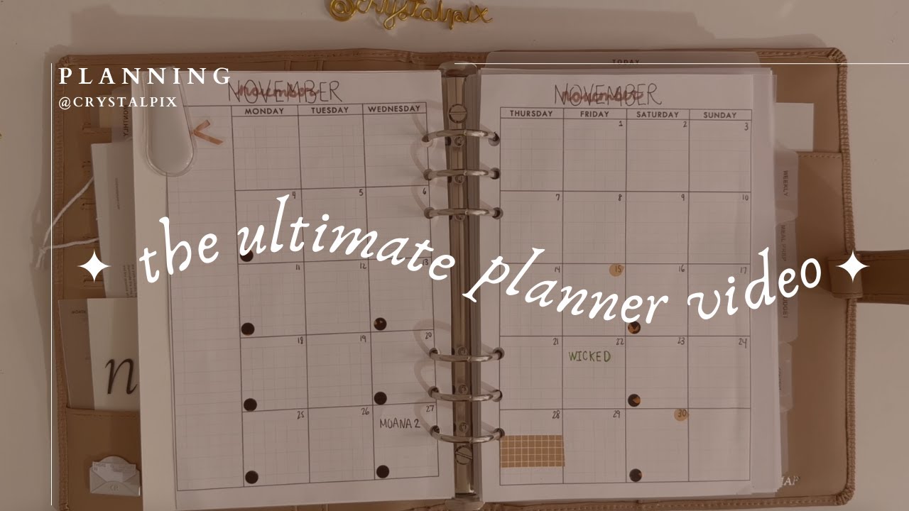 the ultimate planner video 📖🤍 (planner reset, diy inserts, and cloth ...