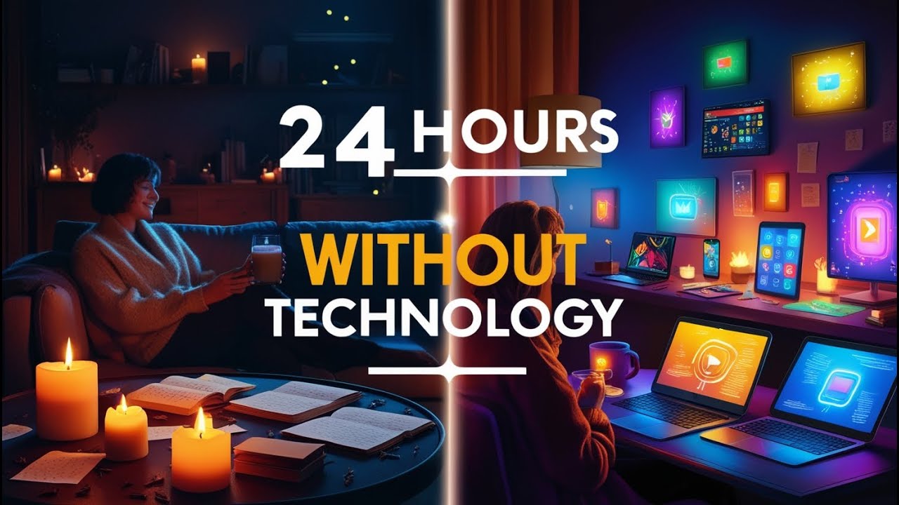 I Survived 24 Hours WITHOUT Technology? - YouTube