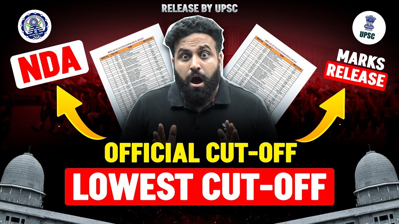 UPSC NDA Official Cut -Off Released 😮 Lowest Cut Off In NDA History ...
