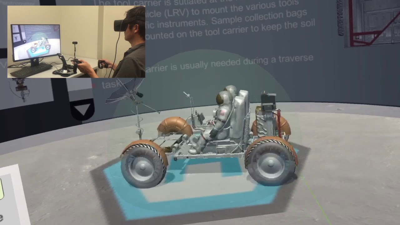 Lunar roving game in virtual reality - YouTube