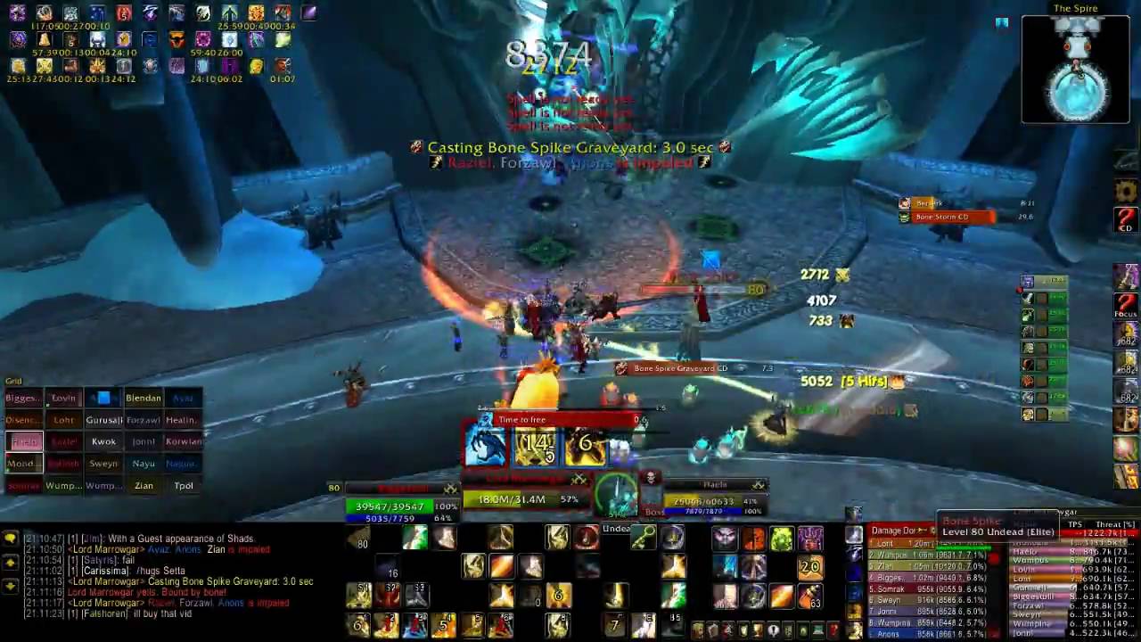 Spike Flail vs Lord marrowgar icc25 heroic - YouTube