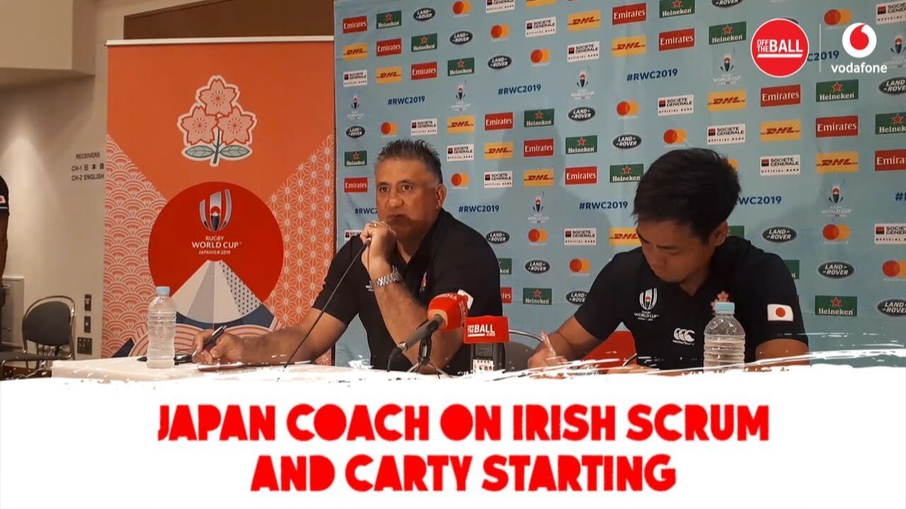 Japan coach Joseph James on Ireland's scrum & Jack Carty - YouTube