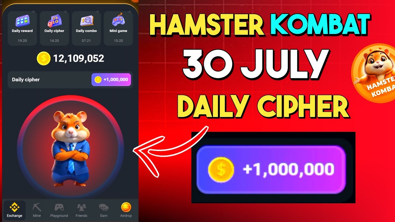 Hamster Kombat Daily Cipher 30 July 😍 - YouTube