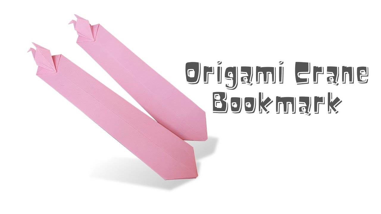 Origami Bookmark Tutorial - Crane - Easy origami for beginner- Paper ...