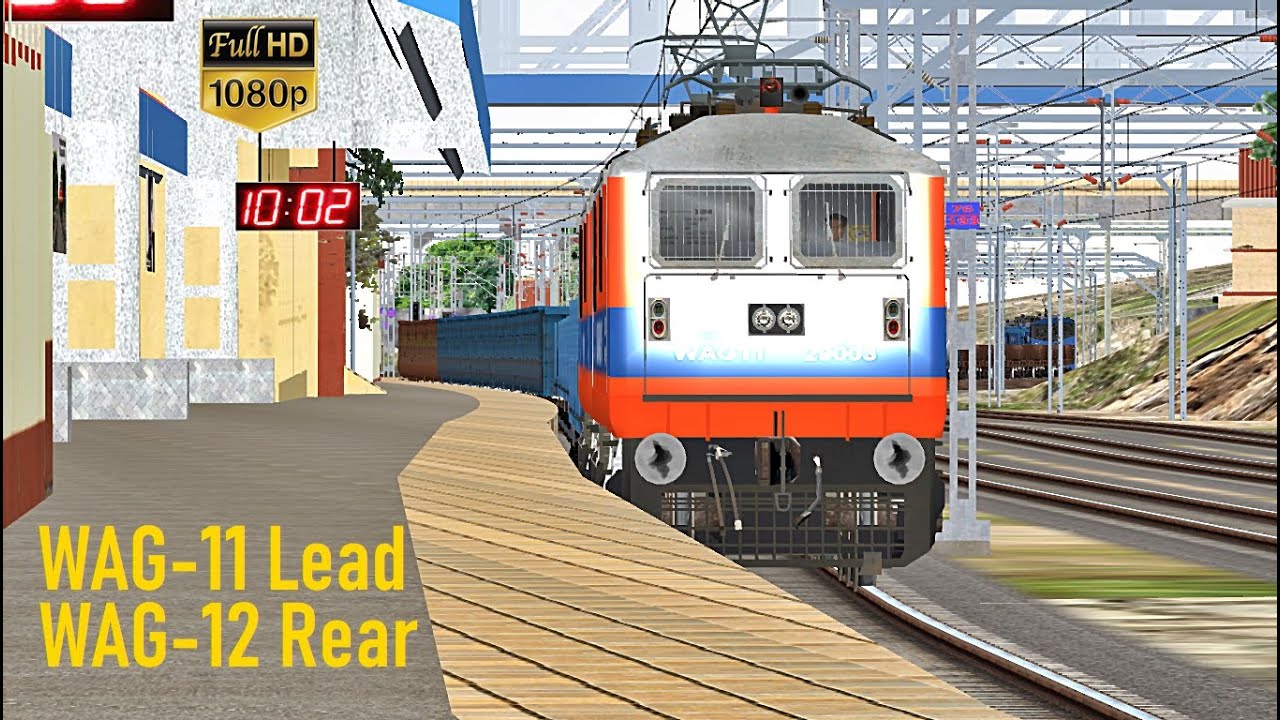 WAG-11 in Lead & WAG-12 in Rear Mixed Freight | #MSTS || FHD 1080p ...