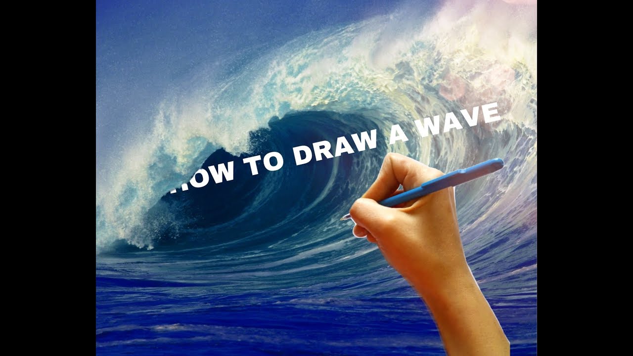 HOW TO DRAW A WAVE - YouTube