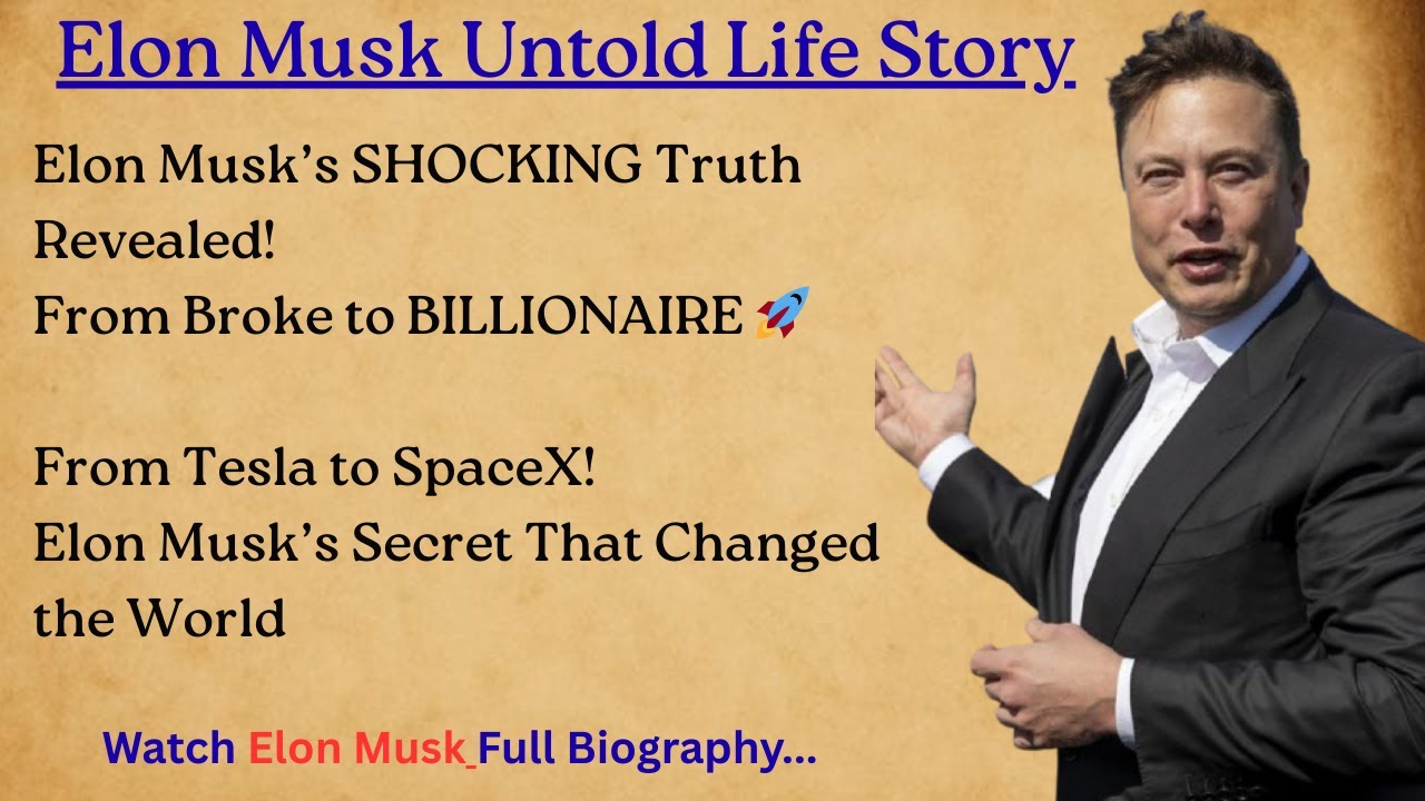 Elon Musk Biography | Elon Musk Life Story From Tesla to SpaceX | Elon ...