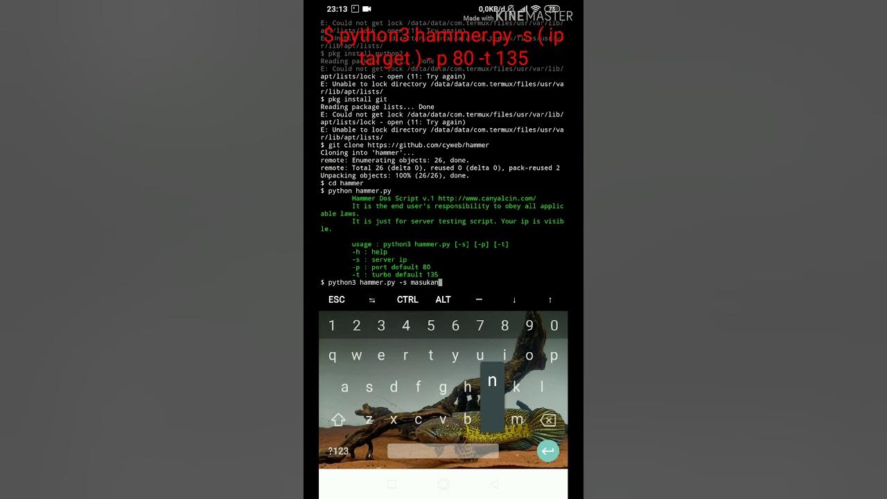 Cara melakukan DDoS Attack di Termux menggunakan tools hammer - YouTube