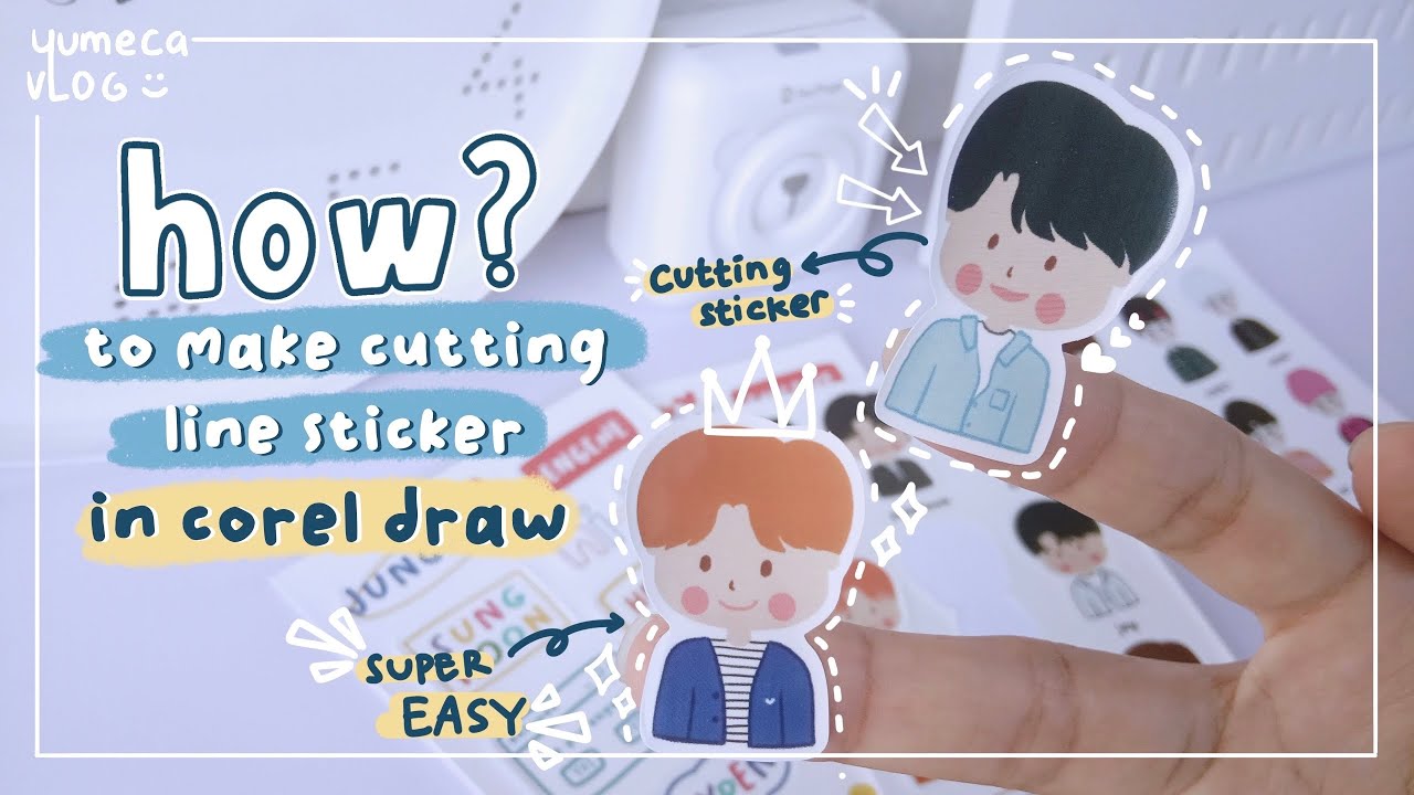 How to make CUTTING LINE STICKER in COREL DRAW | tutorial pola cutting ...