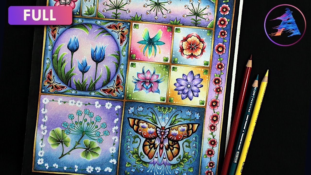 How to color gradient background with colored pencils | "Part 5 Mosaic ...