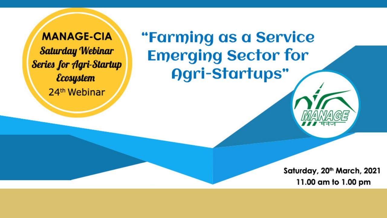 Farming as a Service - Emerging Sector for Agri-Startups - YouTube