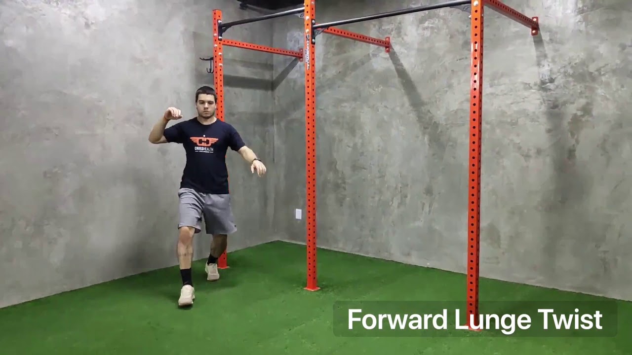 Alternate Forward Lunge Twist - YouTube