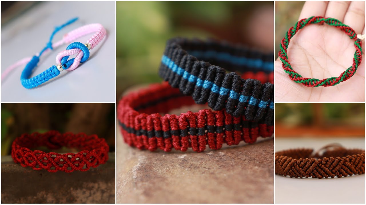 5 DIY Thread Bracelet Ideas | How To Make Bracelets | Creation&you ...