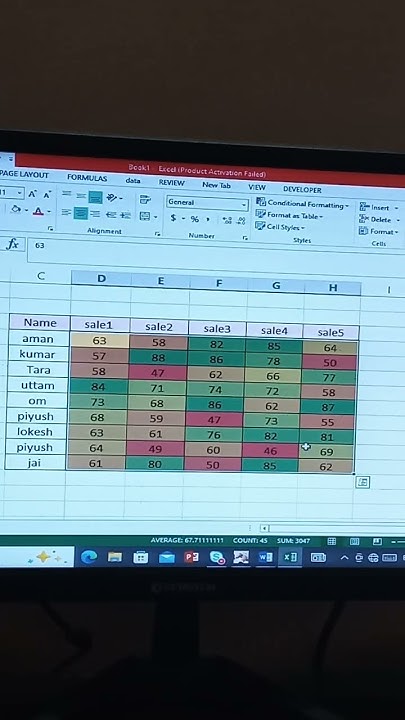 How to use color scales in conditional formatting in excel #microsoftexcel #dataanalysis # ...