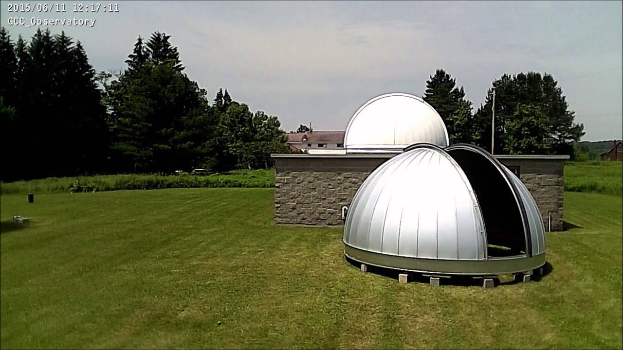 Time-lapse of Ash Dome Assembly at Grove City College Observatory - YouTube