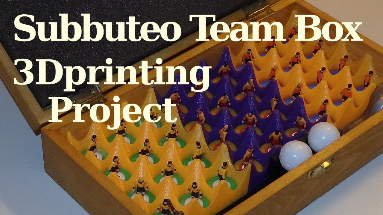 3d printed Subbuteo Team Box - YouTube