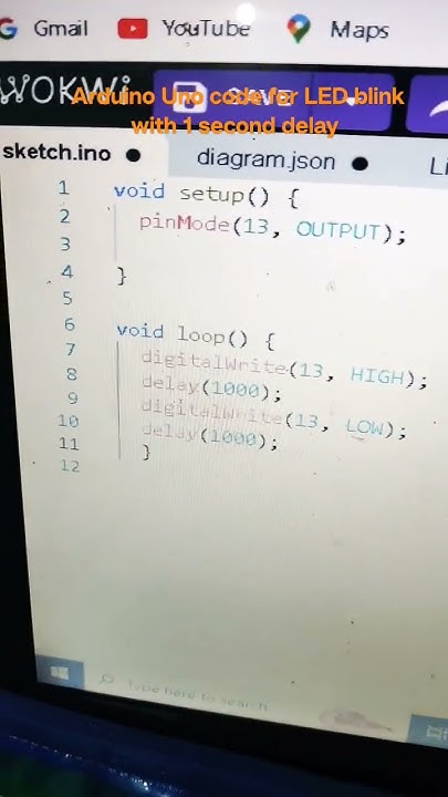 Arduino Uno code for LED Blinking with 1 second delay. #aspireitexperts #olevel - YouTube