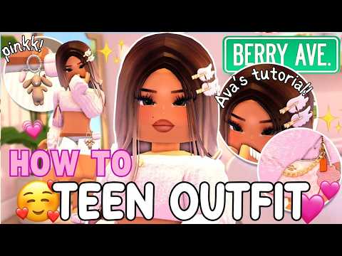 Realistic Everyday PINK TEENAGER GIRL OUTFITS & TUTORIAL For Berry Avenue!