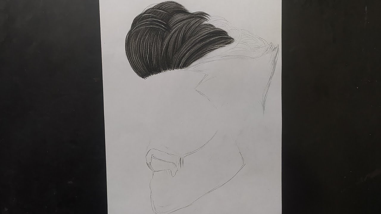 How to draw hair | Realistic pencil portrait drawing | Boy hair shading ...
