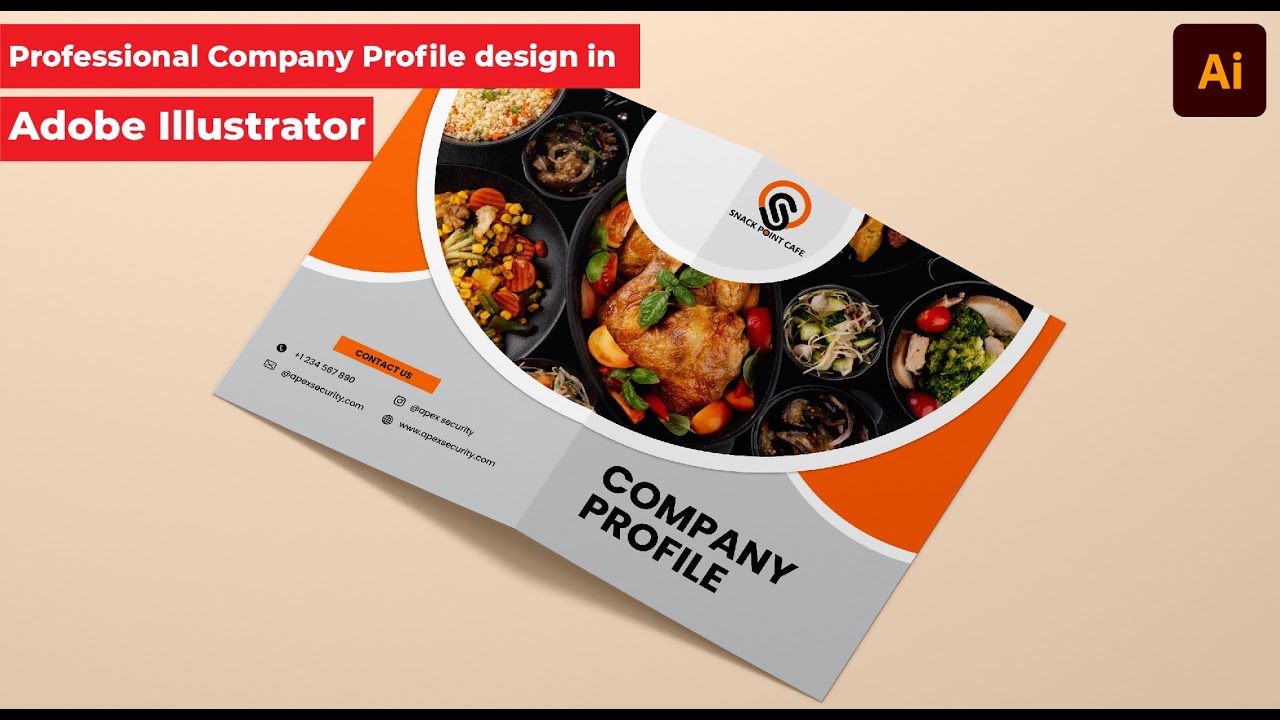 How To Design a Professional Restaurant Company Profile design in Adobe ...