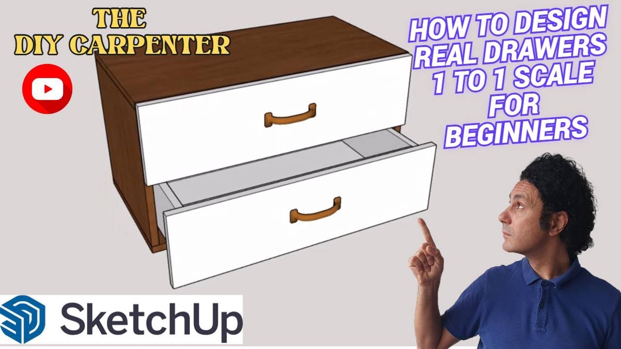 How to Design Real Drawers 1 to 1 Scale for Beginners DIY Carpentry ...