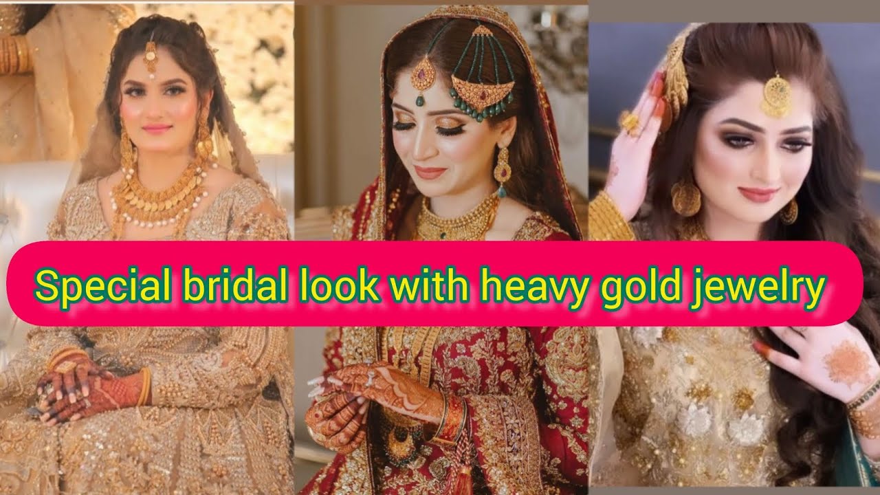Bridal look with original gold jewelry. best gold jewelry designs of ...