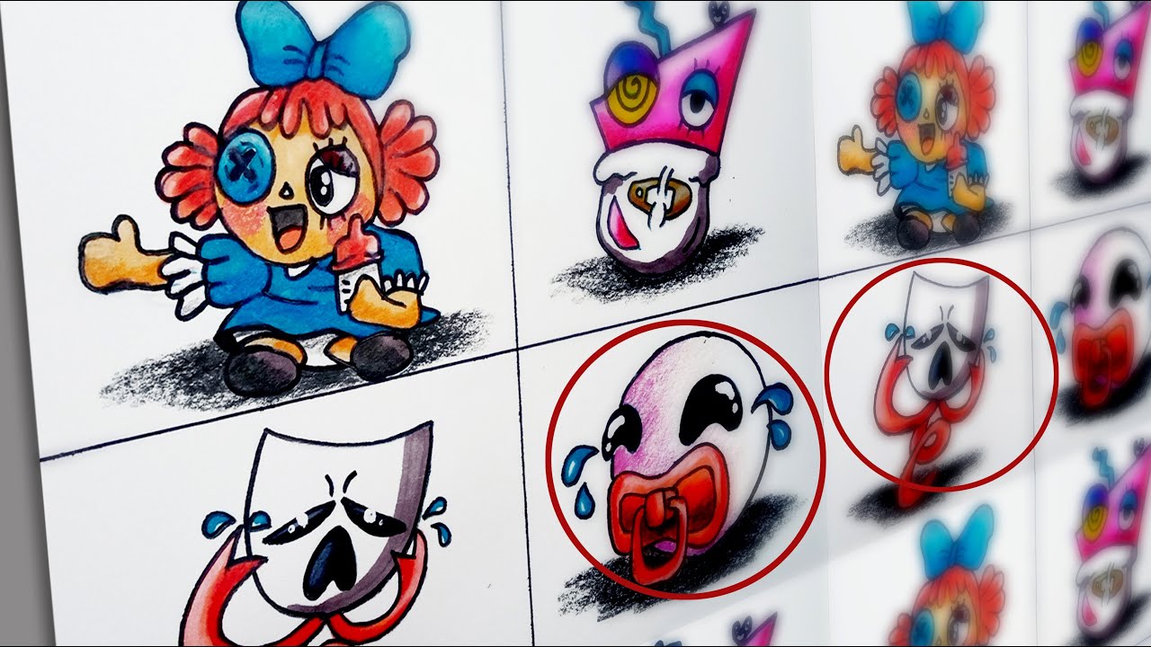 Drawing Amazing Digital Circus But Baby Part 4 : Gangle VS Bubble - YouTube