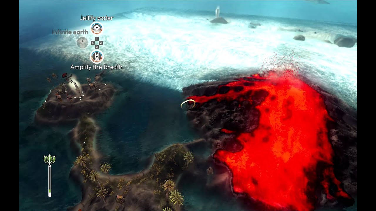From Dust pc game, lava and tsunami - YouTube