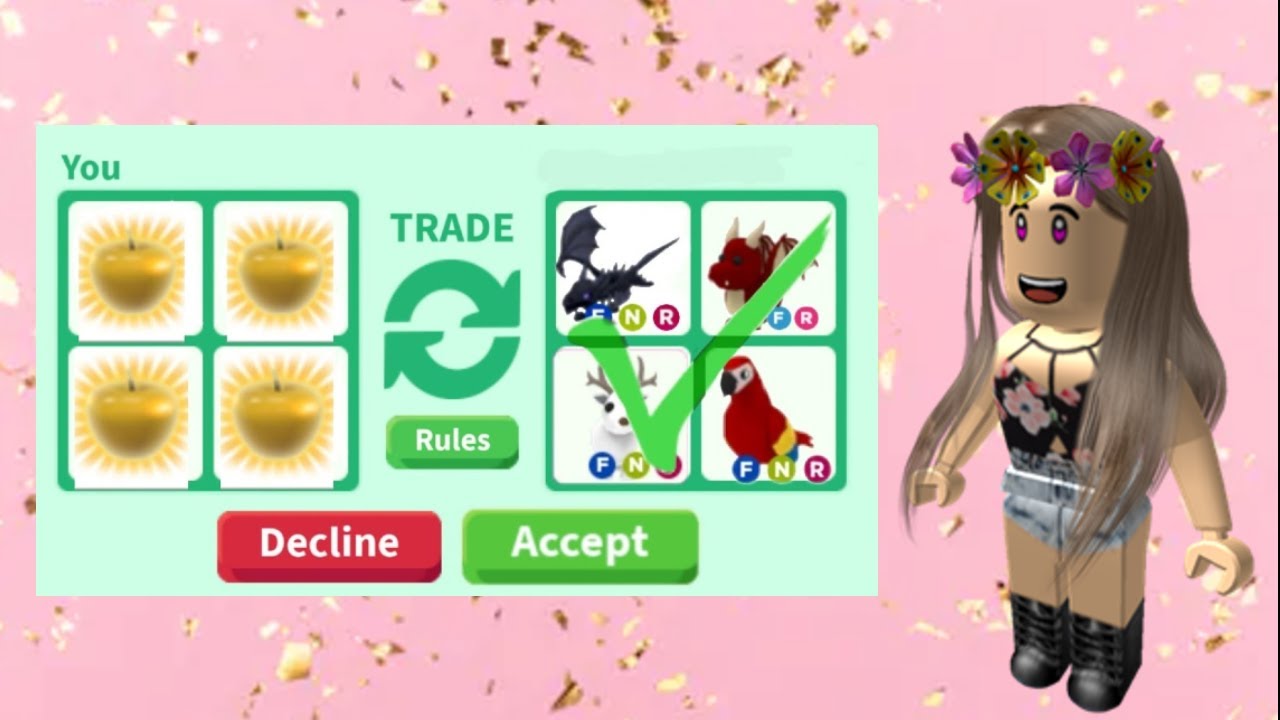 Trading golden apples for 24 hours challenge in *Adopt Me* - YouTube
