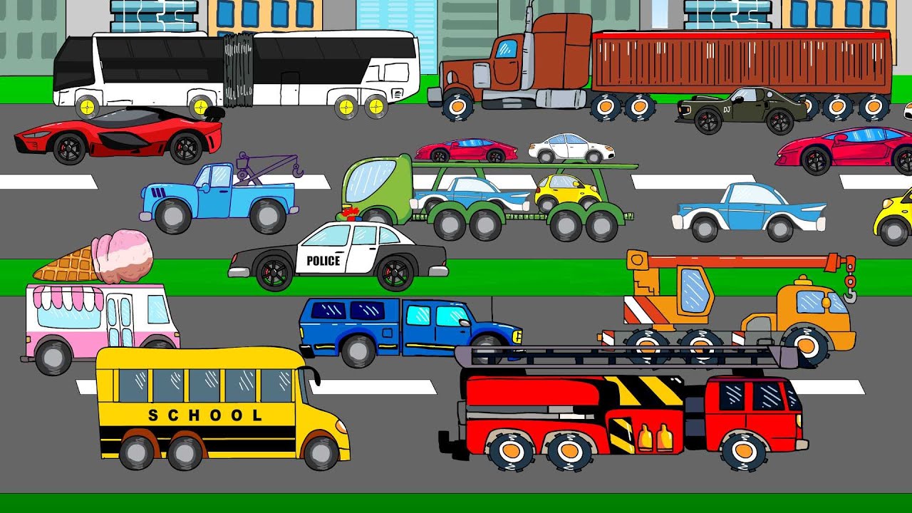 Street Vehicles for kids | The Street Vehicles Song | Cars, Trucks ...