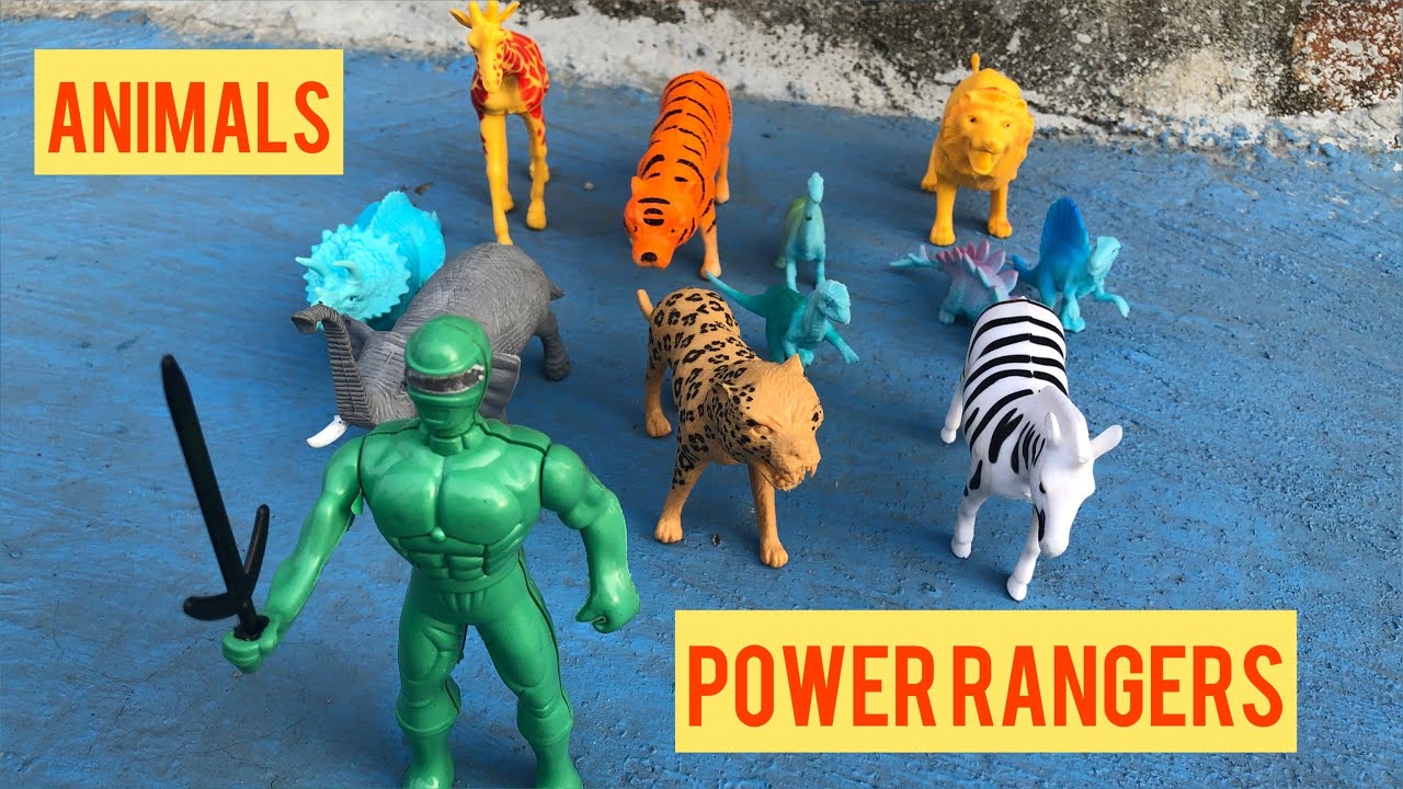 power rangers vs hewan buas - macan,gajah, tirex, jerapah, kuda ...