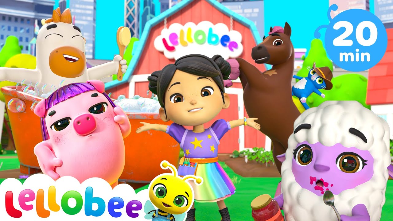 Down by the Lellobee Farm | Lellobee by CoComelon | Sing Along ...