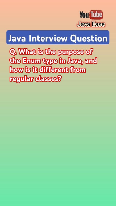 Java Interview Question | enum type in java | #javadeveloper #java #shorts #viral - YouTube