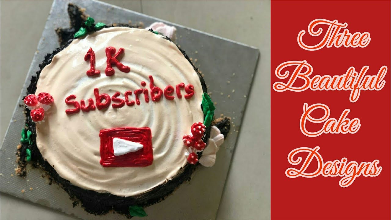 Wood log cake designs/flower basket cake/butter cream frosting/Cake ...