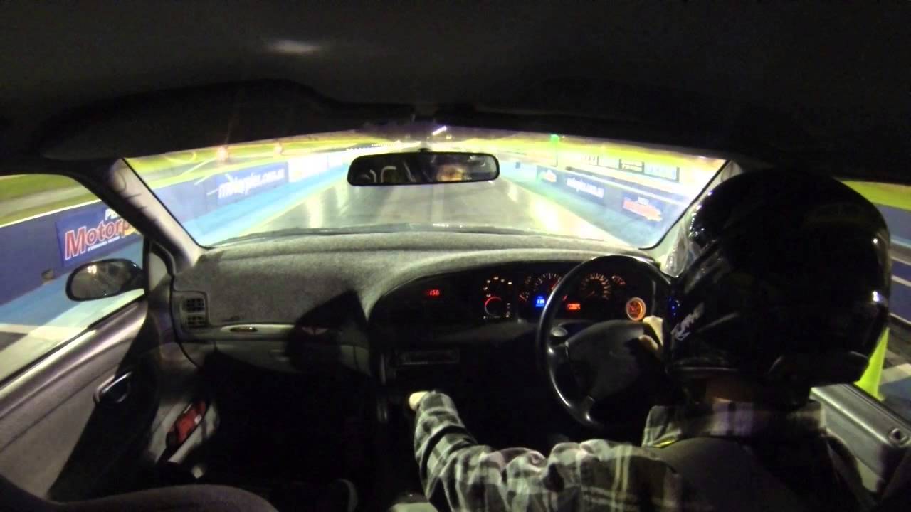 EL XR6 Turbo Falcon drag racing at the motorplex - YouTube