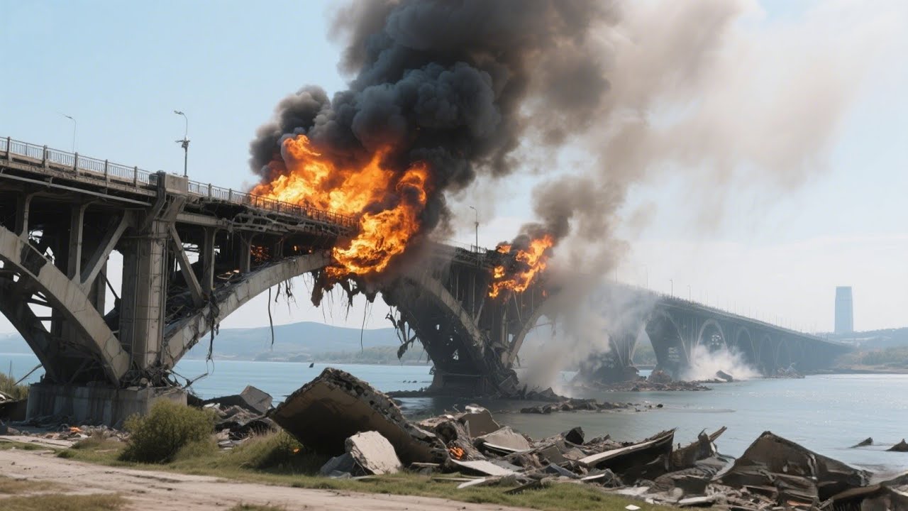 Horrifying! This is the Video of the Moment the Crimean Bridge Exploded ...