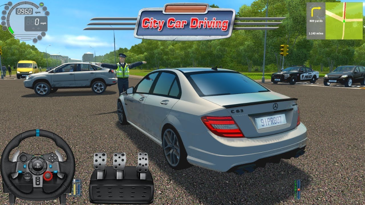MERCEDES BENZ C63 AMG W204 | CITY CAR DRIVING SIMULATOR 1.5.9.2 ...