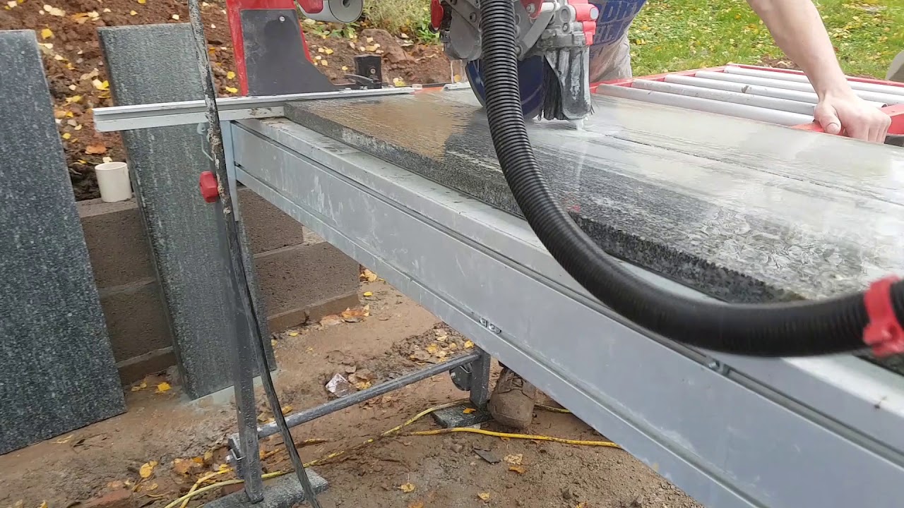 Rubi DX 250 1400 Cutting Granite - YouTube