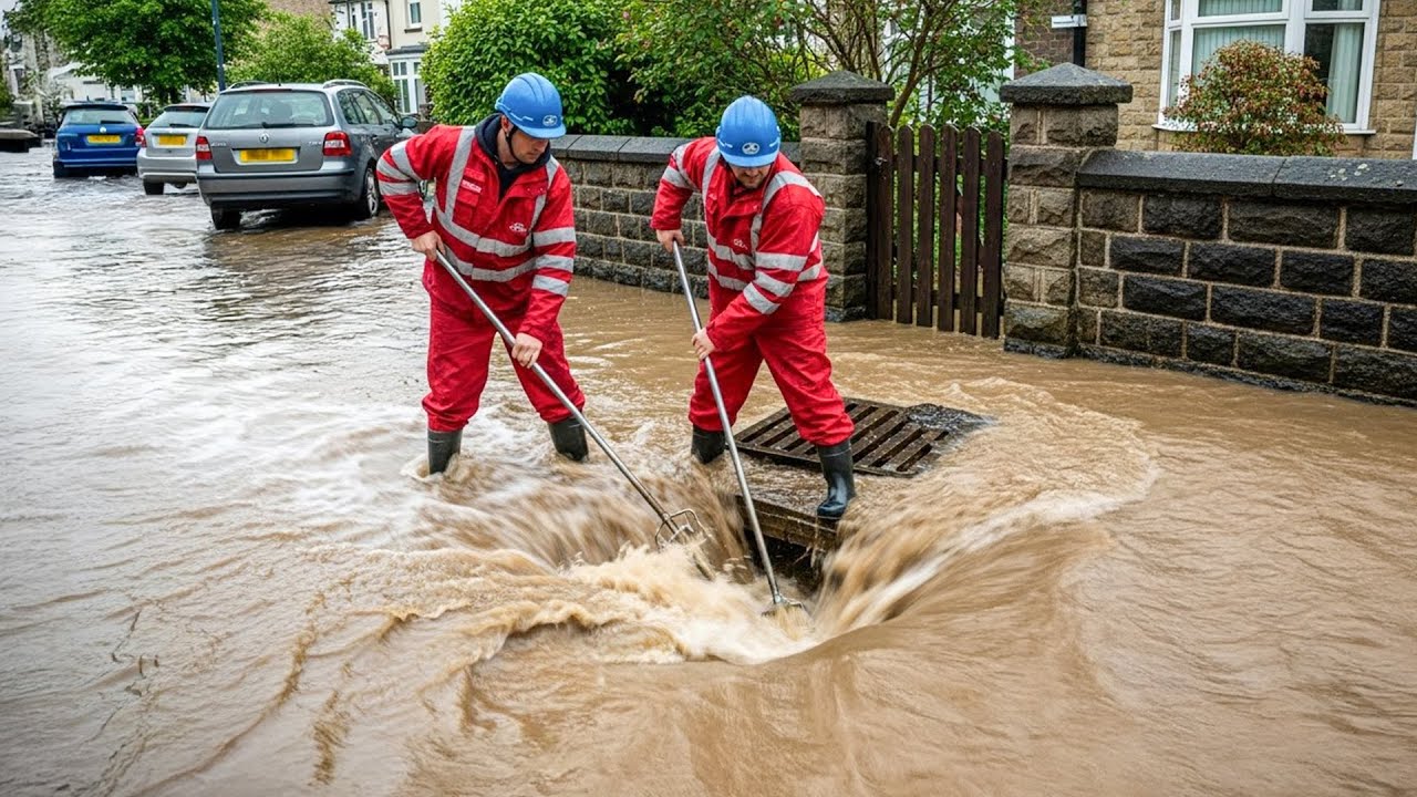 Clogged Storm Drain Cleanup Saves a Flooded Street - YouTube