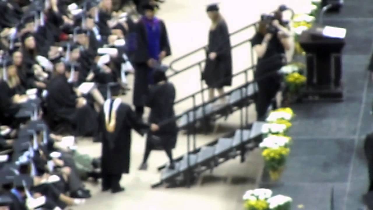 Fat guy breaking a chair at my graduation - YouTube