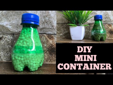 DIY mini storage container 🫙 made from waste water bottle - YouTube