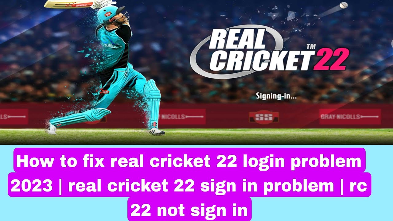 How to fix real cricket 22 login problem 2023 | real cricket 22 sign in ...