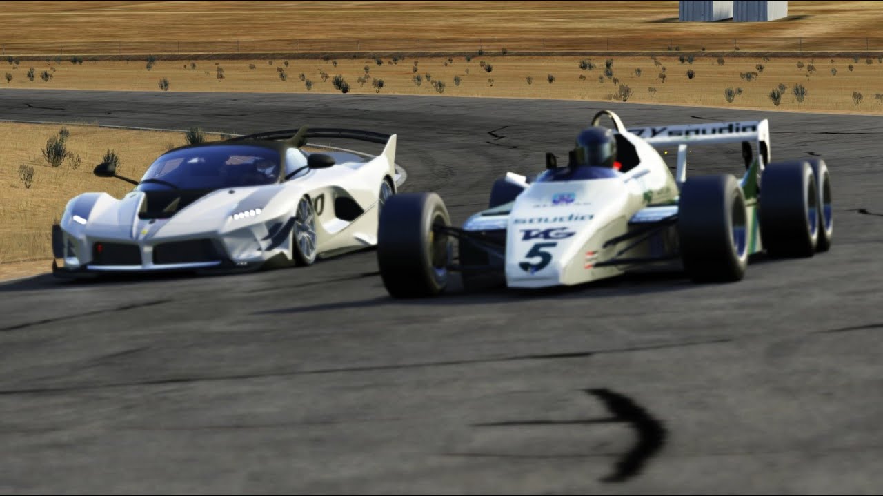 Williams FW08B 1982 Six Wheeled F1 Car vs Ferrari FXX K Evo 2018 at ...