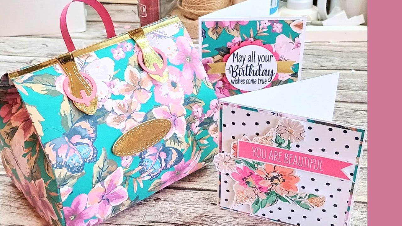 Gorgeous Paper Purse Tutorial with Matching Cards | LIVE Replay - YouTube