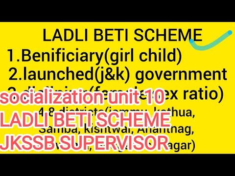 jkssb female supervisor ladli beti scheme#supervisor - YouTube