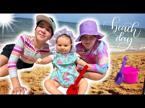 FIRST TIME AT THE BEACH FOR REBORN TODDLER MADDIE