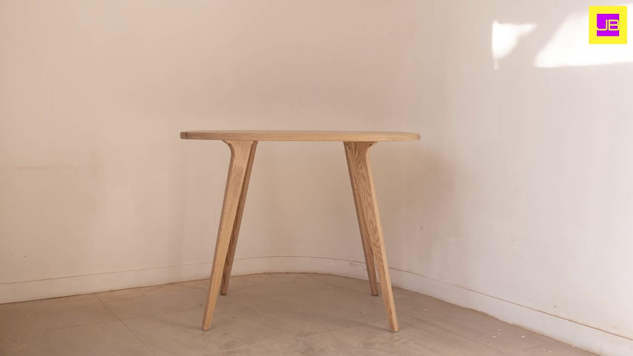 small cafe table with cnc (long legs ver) - YouTube