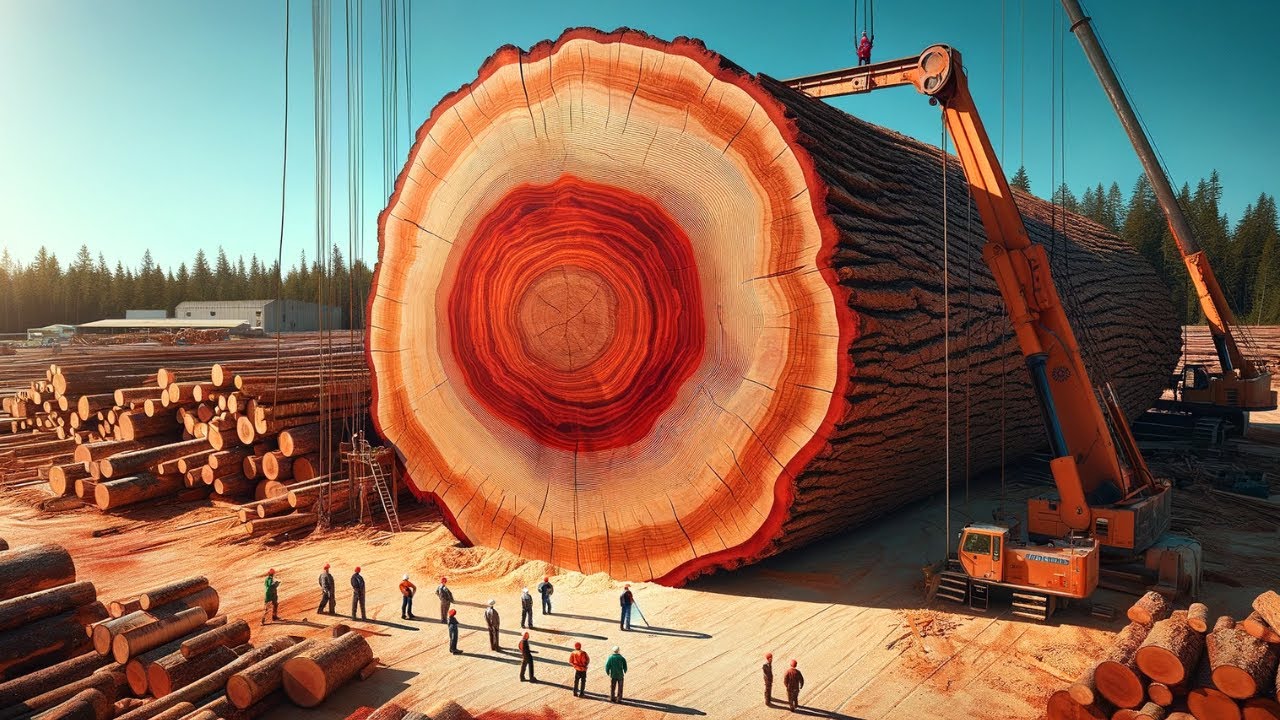 Epic Timber Cutter Showdown: Age Old Tree vs Modern Machinery - YouTube